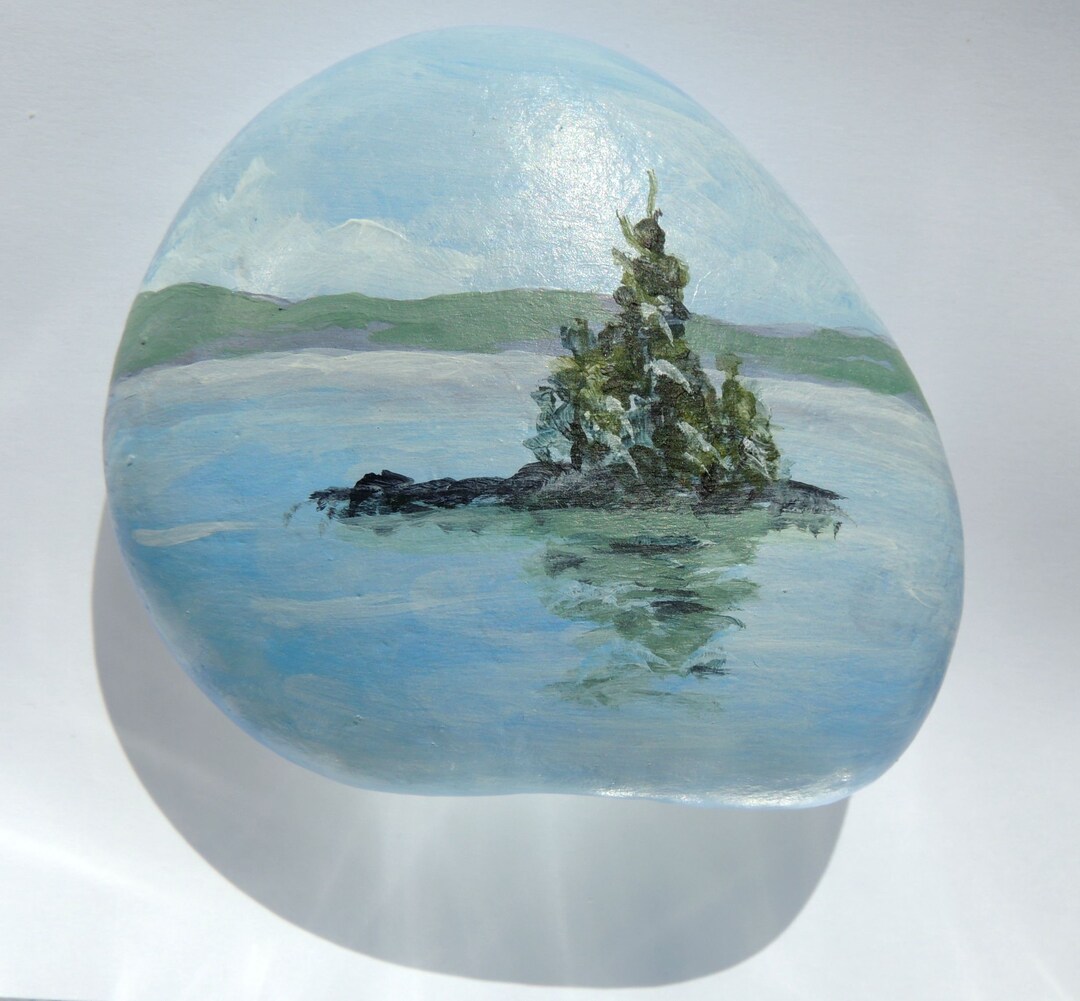 Little Island Painted Rock - Etsy