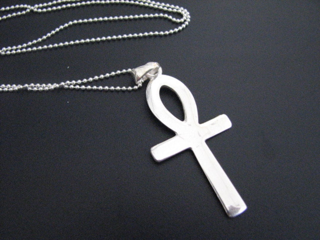 Original Classic Large Ankh Pendant Necklace Sterling Silver, Key of ...