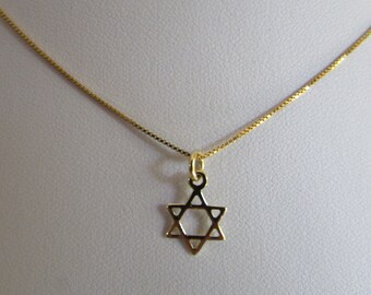 Star of David Pendant & Necklace Chain Stainless Steel Gold - Etsy