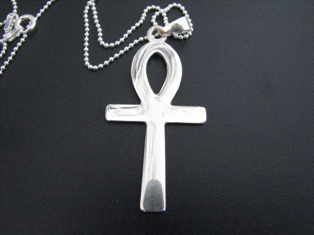 Original Classic Large Ankh Pendant Necklace Sterling Silver, Key of ...