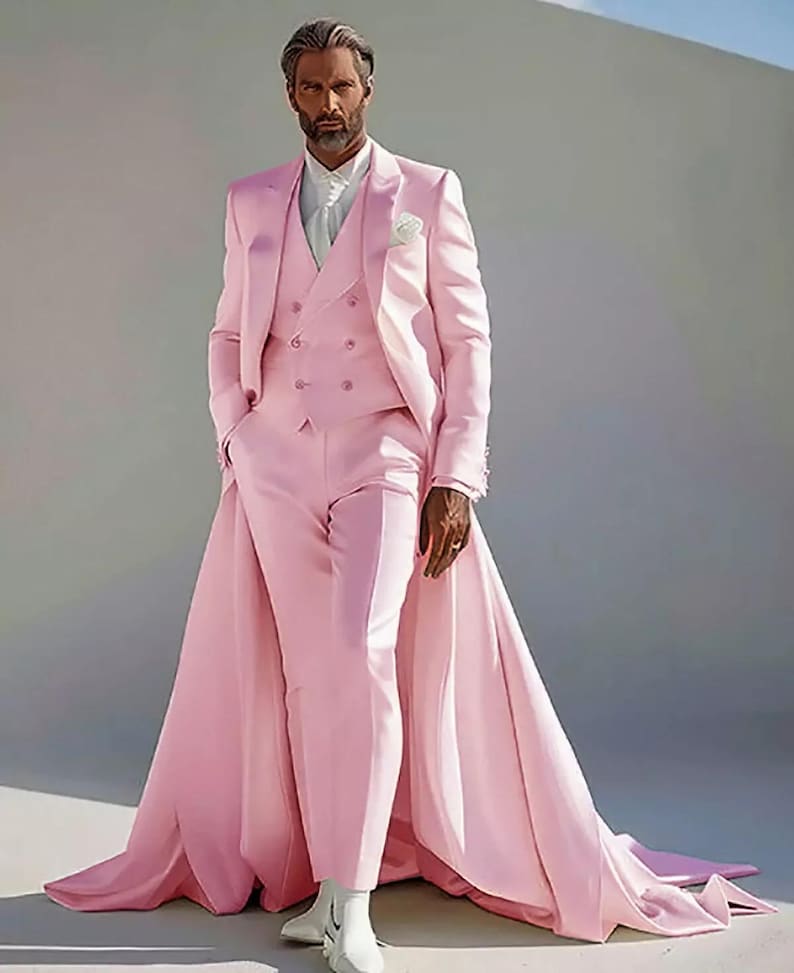 Men's White Tailcoat Suit With Cape – Royal Vintage Wedding Tuxedo ...
