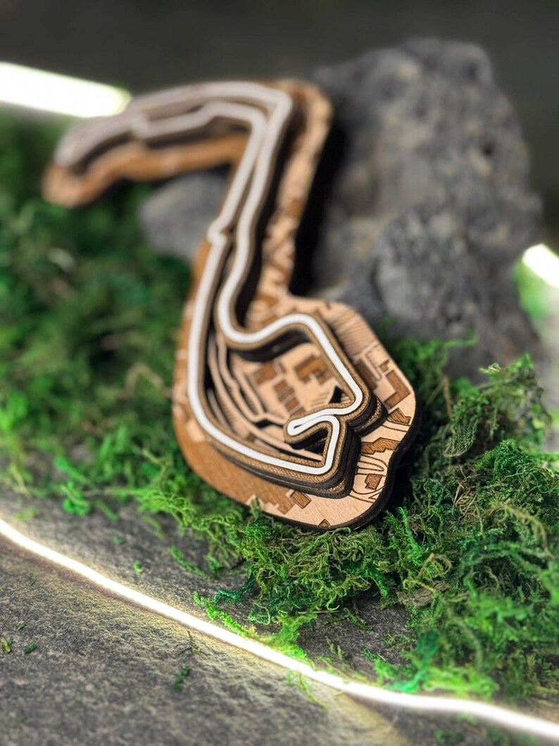 Monaco Wooden F1 Track Map • 3D Laser Cut Desk Decor • Motorsport Fan ...