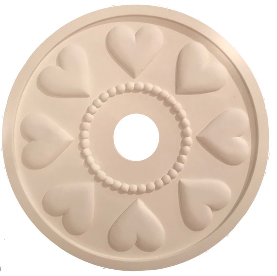 Heart Decor Heart Ceiling Medallion Ceiling Medallion Heart - Etsy