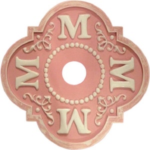 Monogram Ceiling Medallion, Monogrammed Initial, Monogrammed Home Decor ...