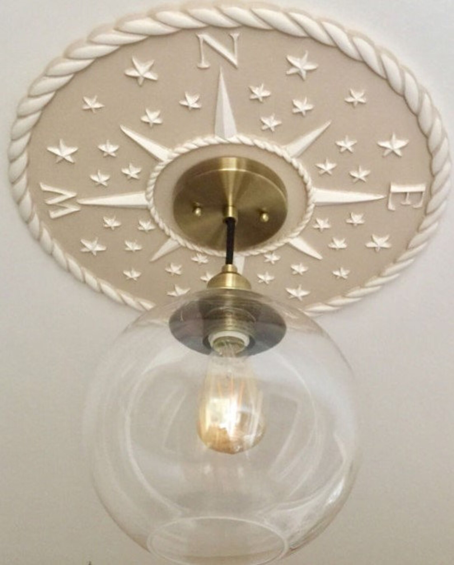 Compass Rose Ceiling Medallion Compass Rose Compass Decor | Etsy