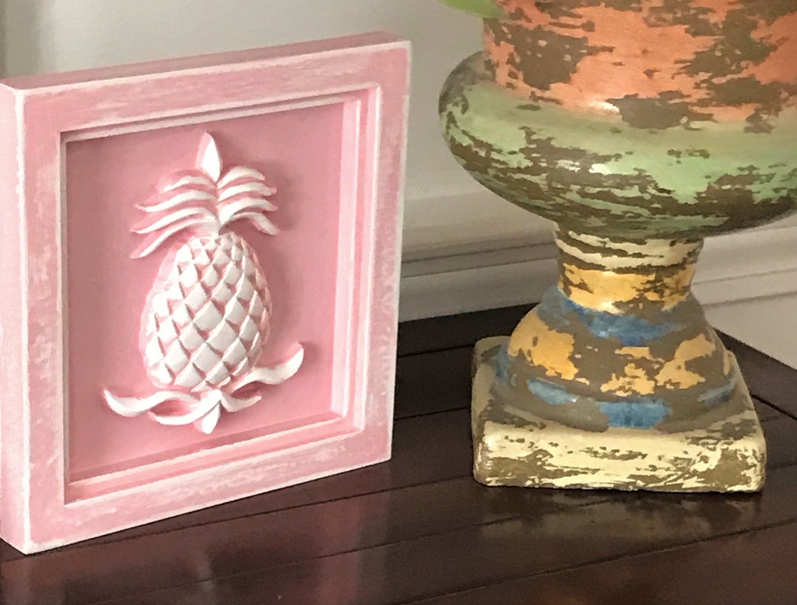 Pink Pineapple Decor Pink Pineapples Pineapple Decor Shabby | Etsy