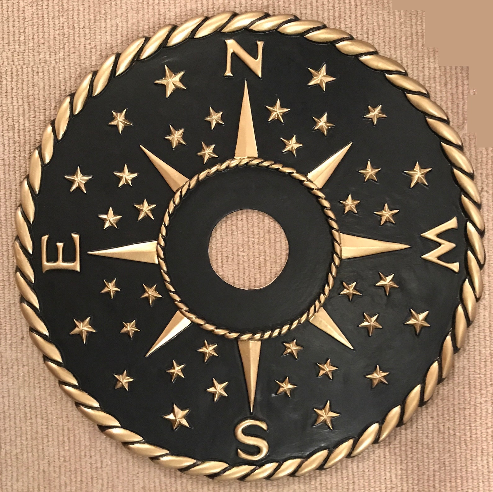 Compass Rose Ceiling Medallion Ceiling Medallion Nautical | Etsy