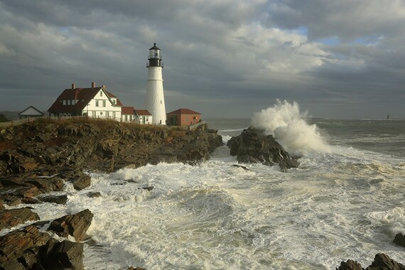 Portland Head Light Hurricane Phillipe - Etsy