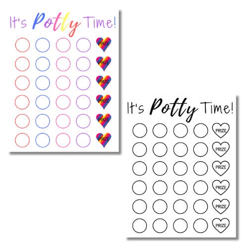 Potty Training Sticker Charts - Etsy