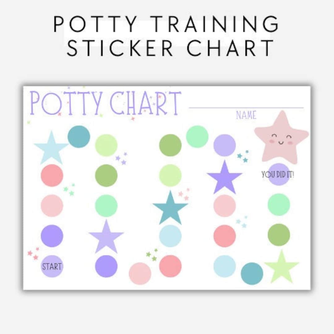 Potty Training Sticker Chart - Etsy