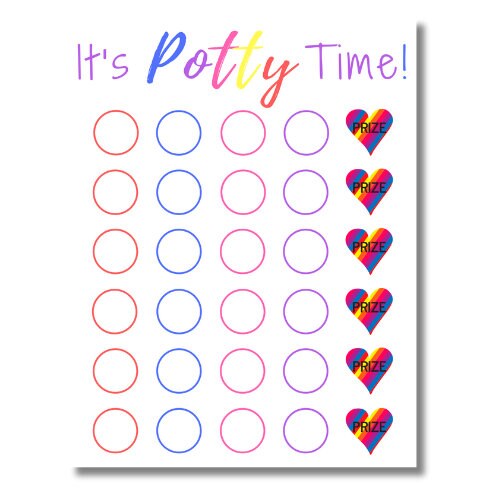 Potty Training Sticker Charts - Etsy