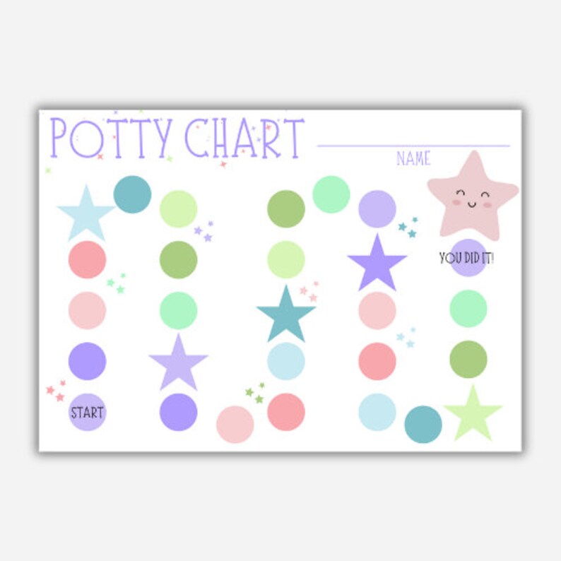 Potty Training Sticker Chart - Etsy