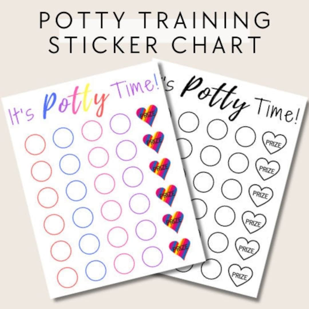 Potty Training Sticker Charts - Etsy
