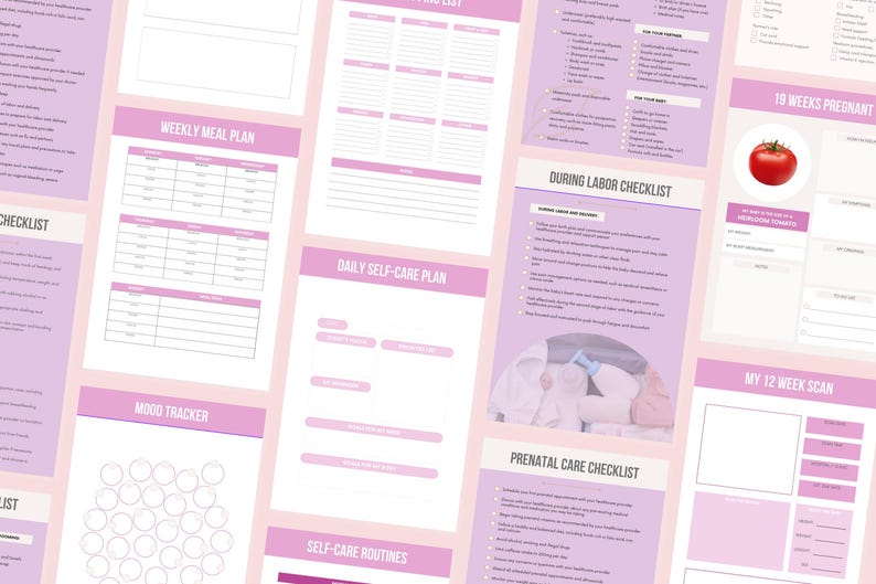 Ultimate Baby Prep Bundle | Birth Plan, Checklists, Budget Tracker ...