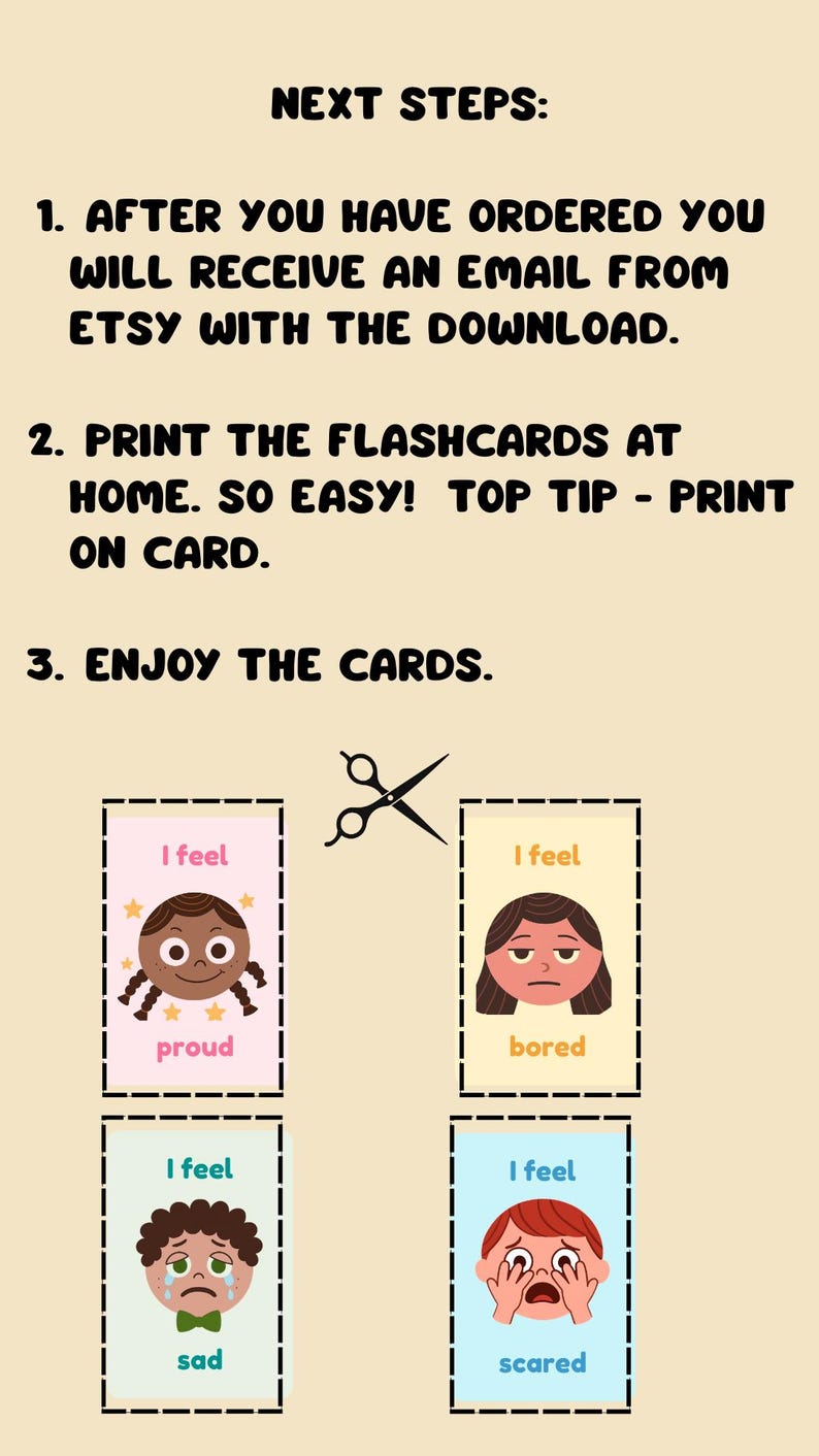 Printable Emotion Flashcards for Kids | Feelings Cards | Social ...