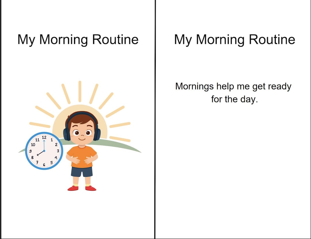 Morning Routine Social Story | Autism Visual Schedule Printable ...