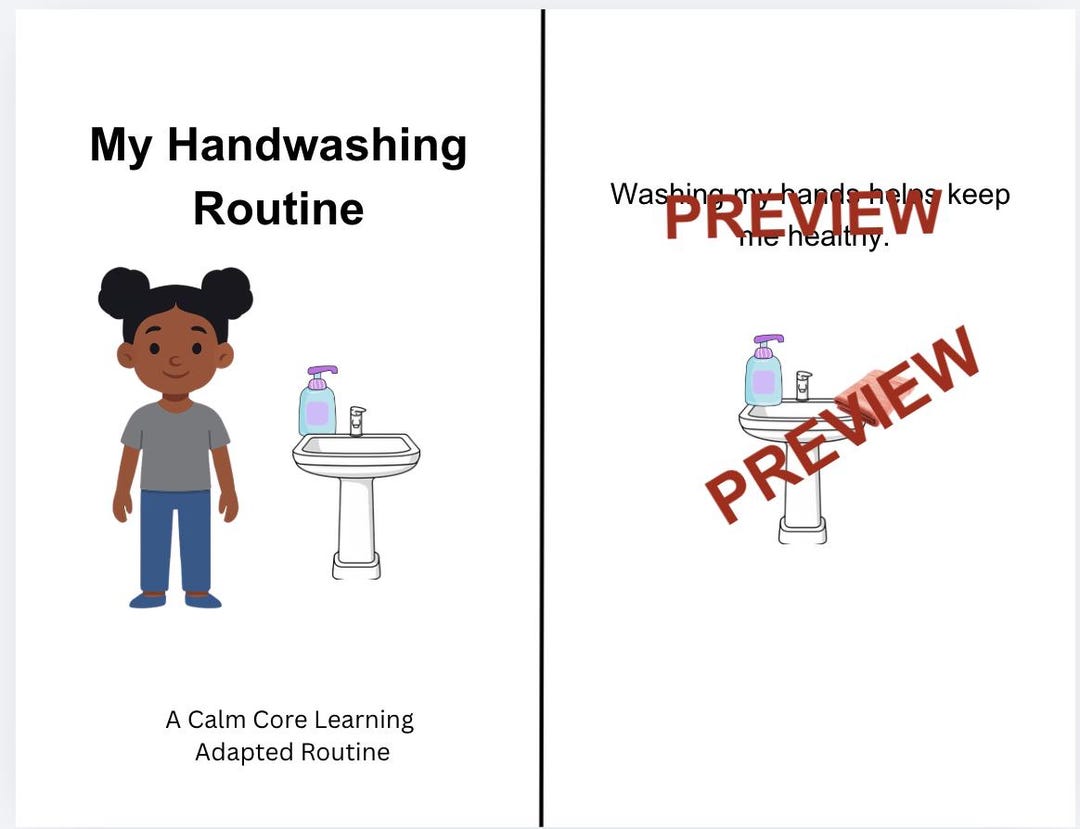 My Handwashing Routine Social Story | Autism Hygiene Visual Schedule ...