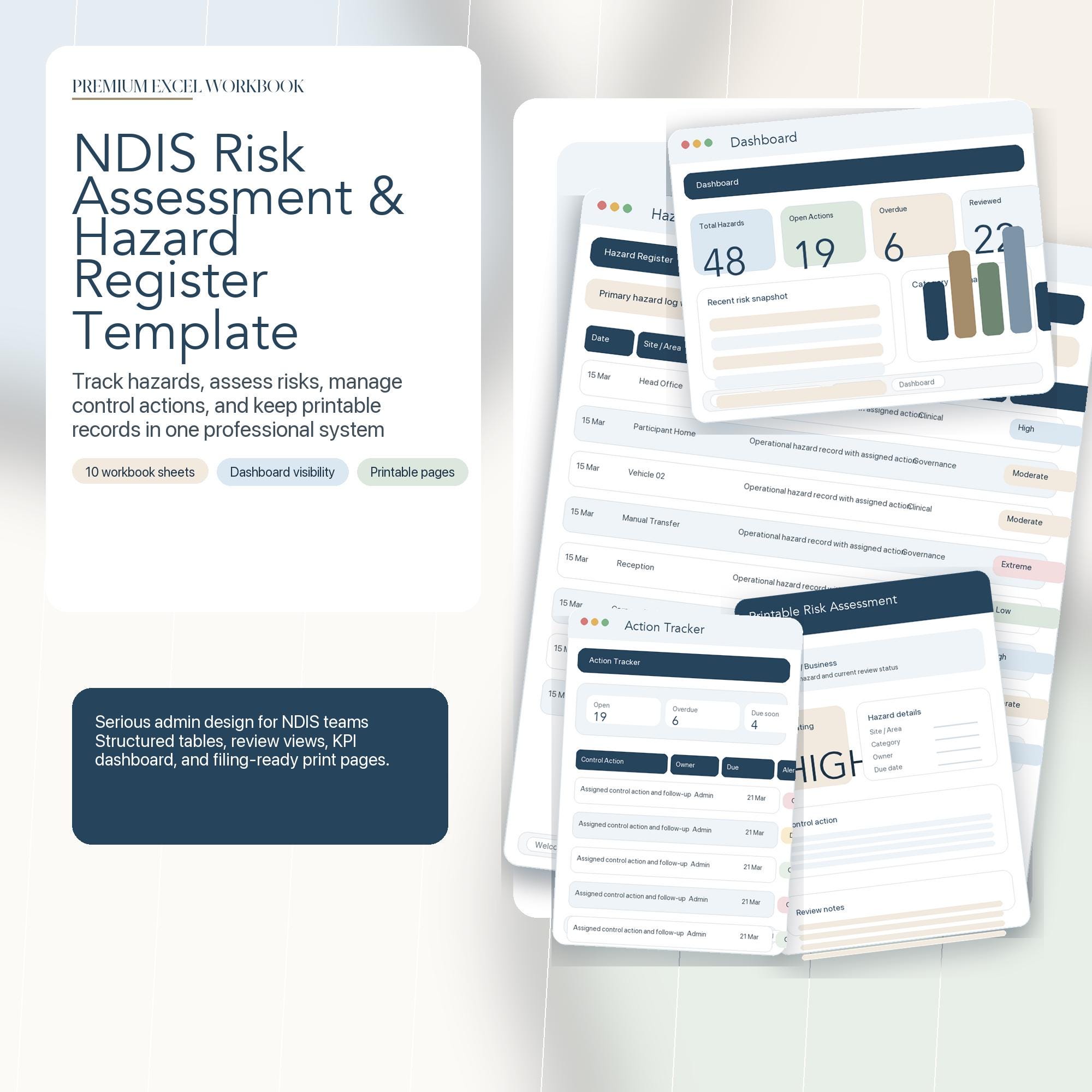 NDIS Risk Assessment Template | Safety & Hazard Log - Etsy