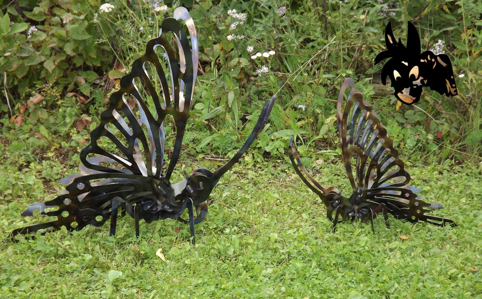 LARGE Metal Art Butterfly, Steel Art Butterfly, Garden Art Butterfly by ...