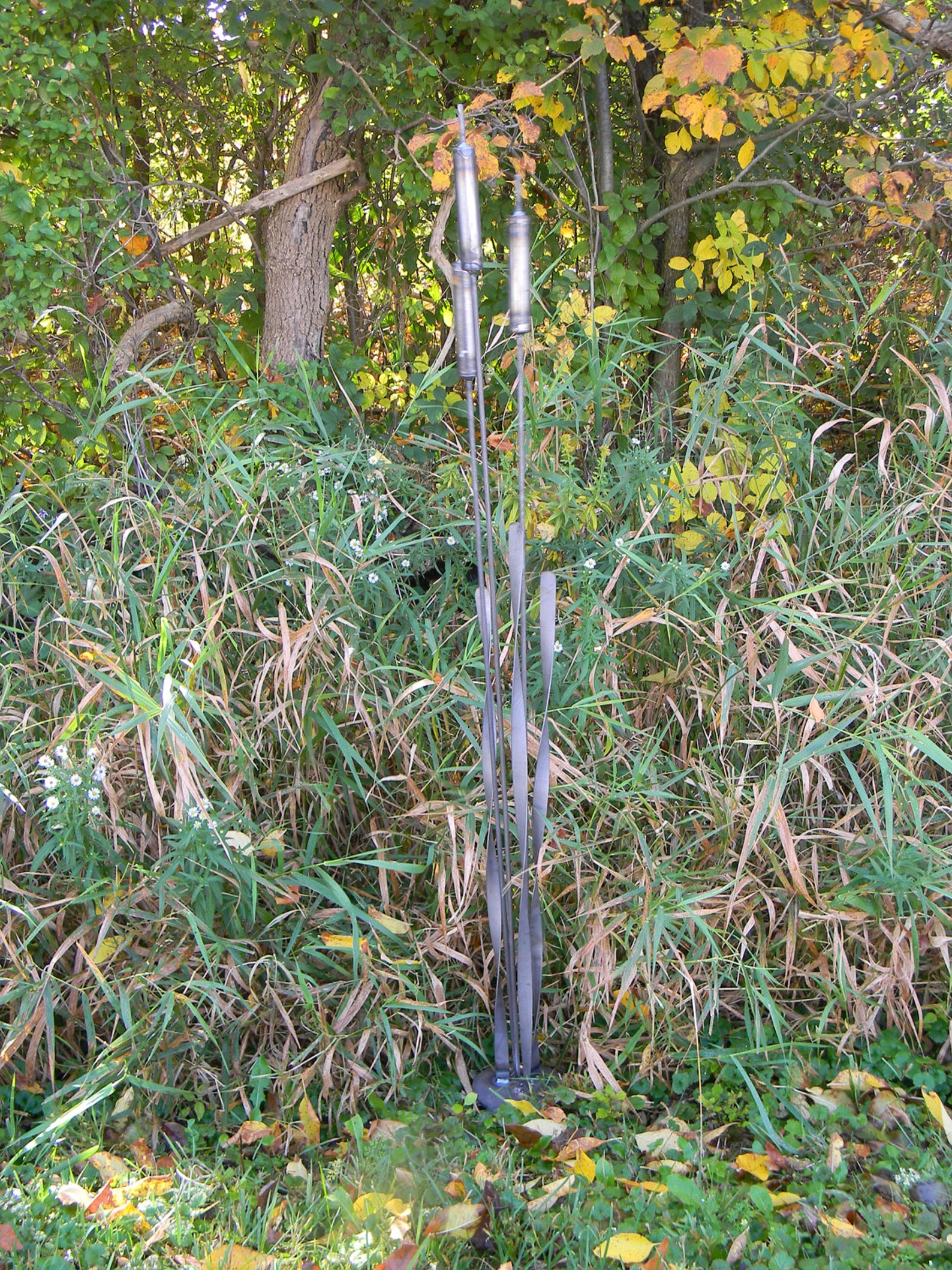 Metal Flowers cattails Garden Art Steel - Etsy