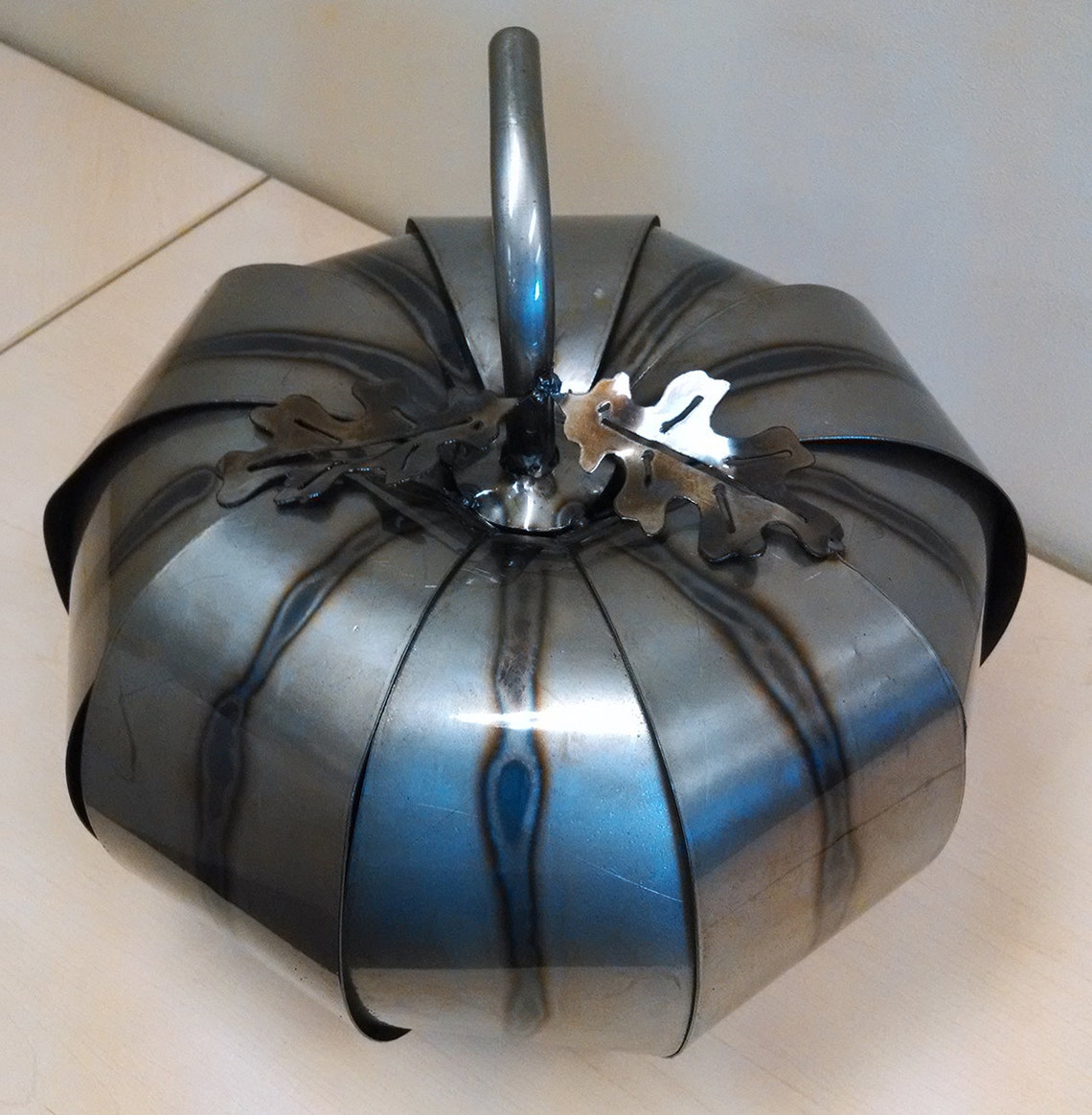 Steel Pumpkin Set: Metal Art Fall Decor - Powder Coat Finish - Etsy