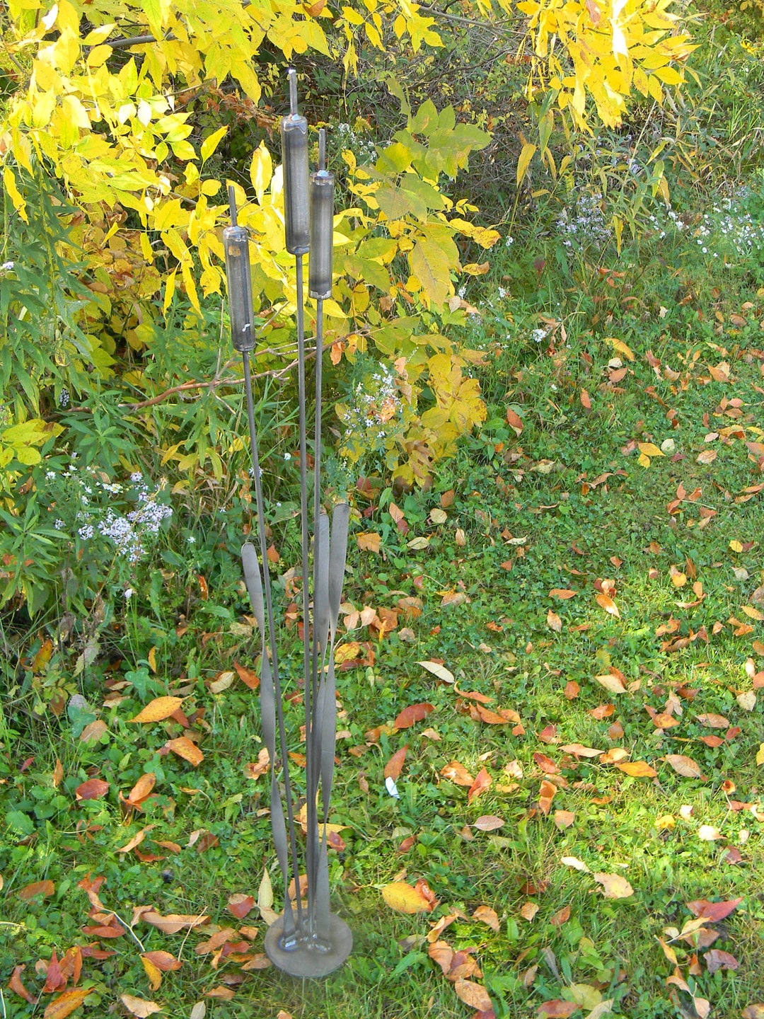 Metal Flowers, "cattails", Garden Art, Steel Flowers, Steel Cattails ...