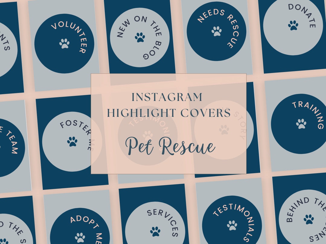 Dog Instagram Highlight Covers | Animal Rescue Cover Icons | Dog Rescue ...