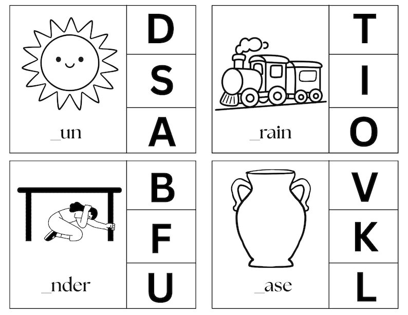 Picture Beginning Sound Letter Matching and Recognition Clip Cards - Etsy