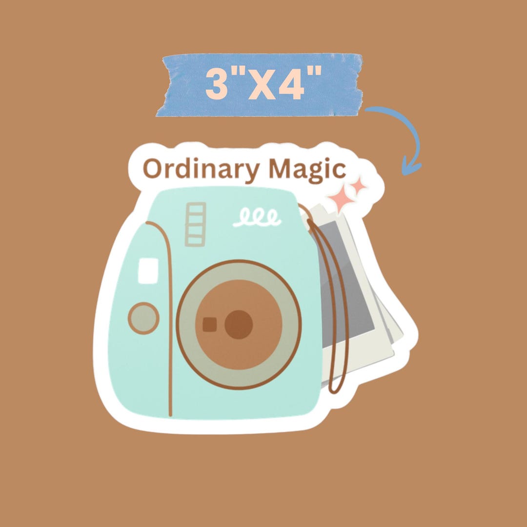 Nostalgic Polaroid Camera Sticker | Ordinary Magic Vinyl Decal - Etsy