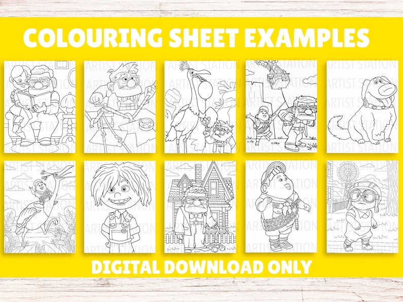 UP Coloring Pages | Printable PDF for Kids | Pixar Character Coloring ...