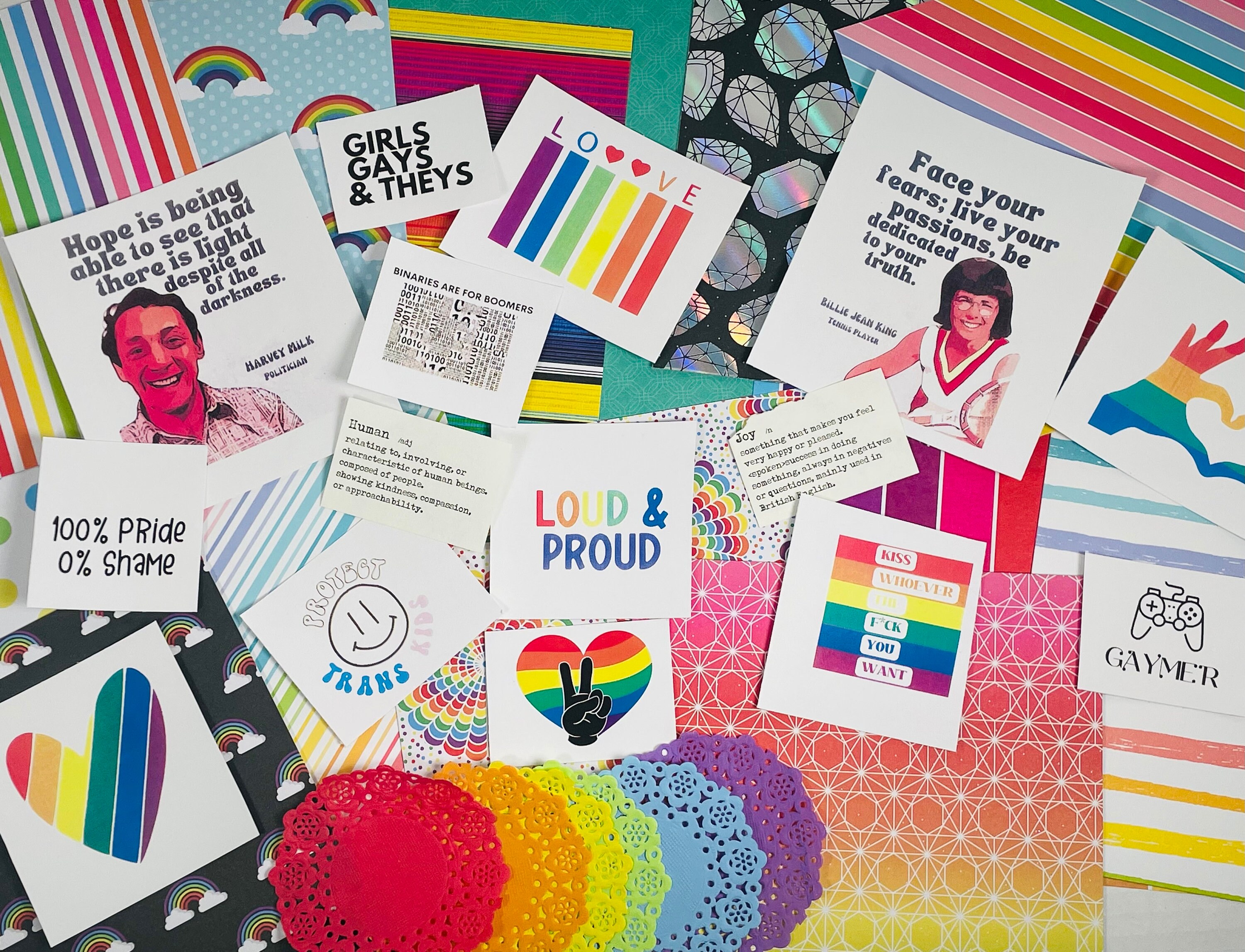 Pride-themed Paper Craft, Junk Journal, Collage Kit 100 Pieces LGBTQ - Etsy