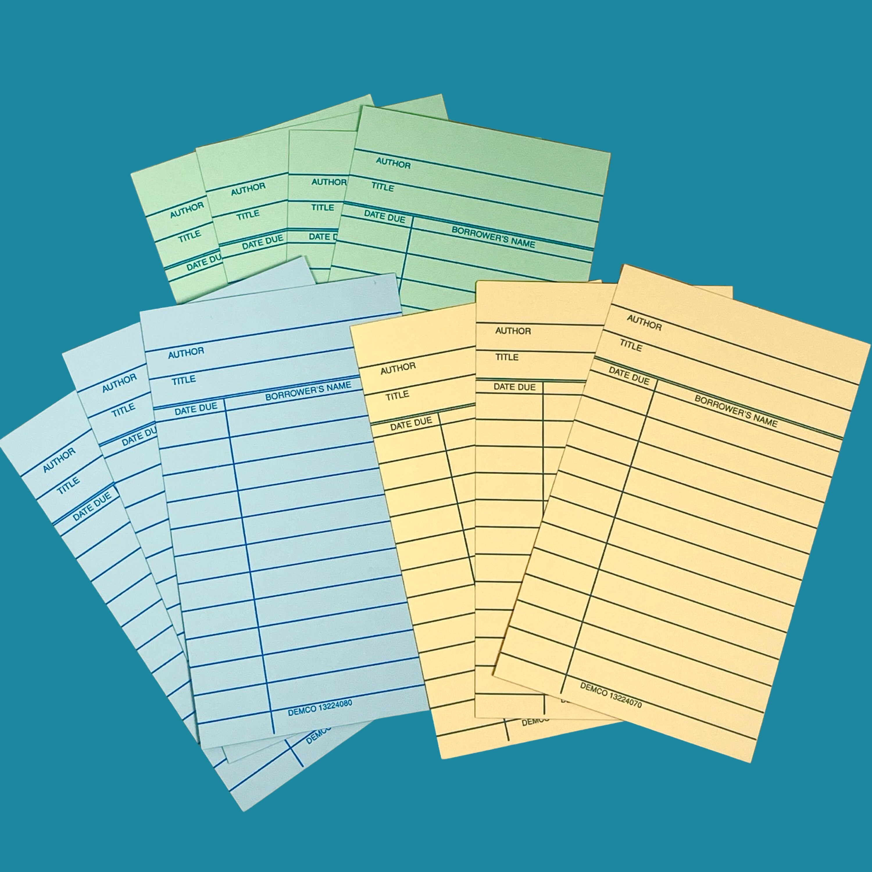 Library Check Out Cards Set of 10 - Etsy