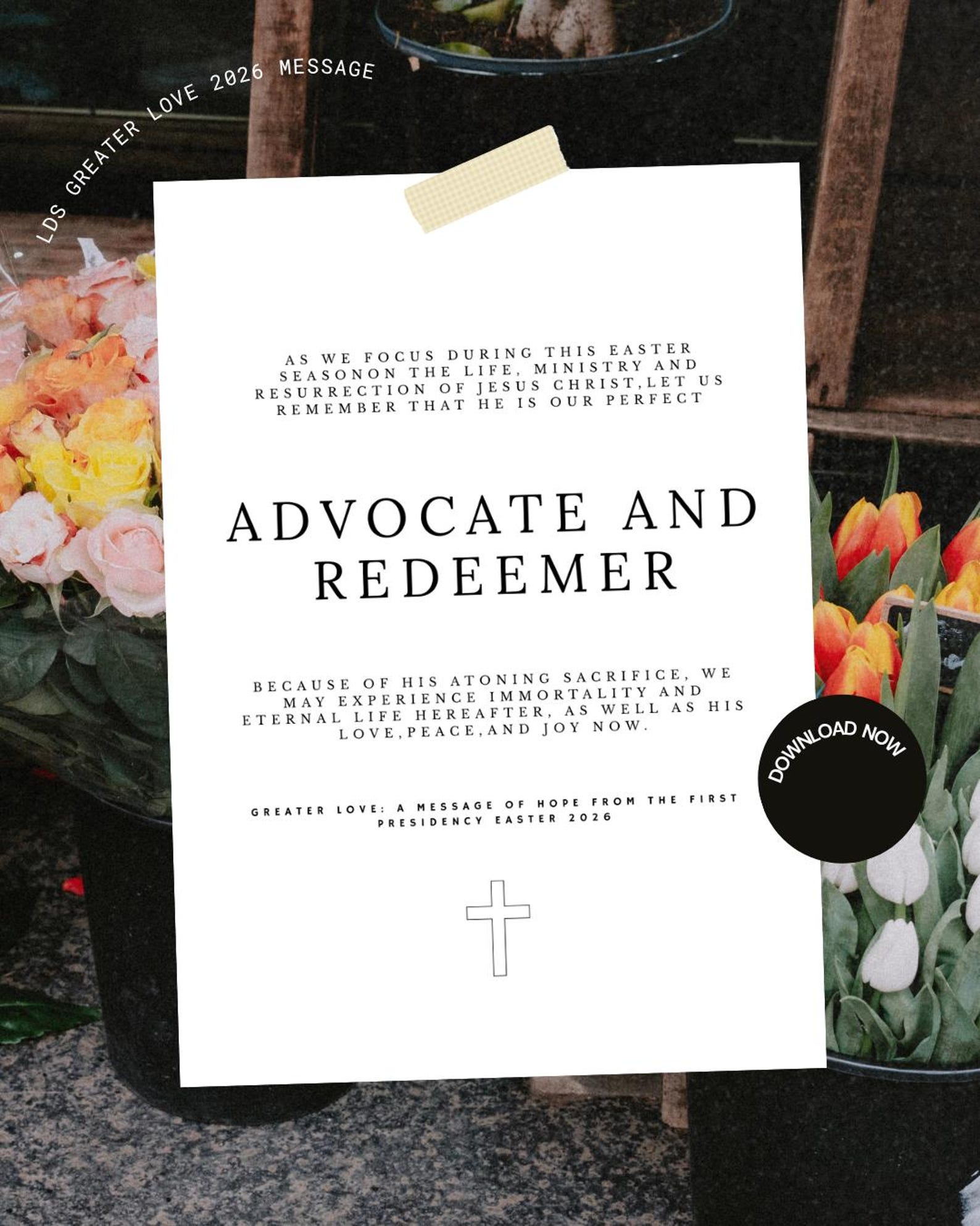 LDS Greater Love 2026 Easter First Presidency Message - Etsy Canada