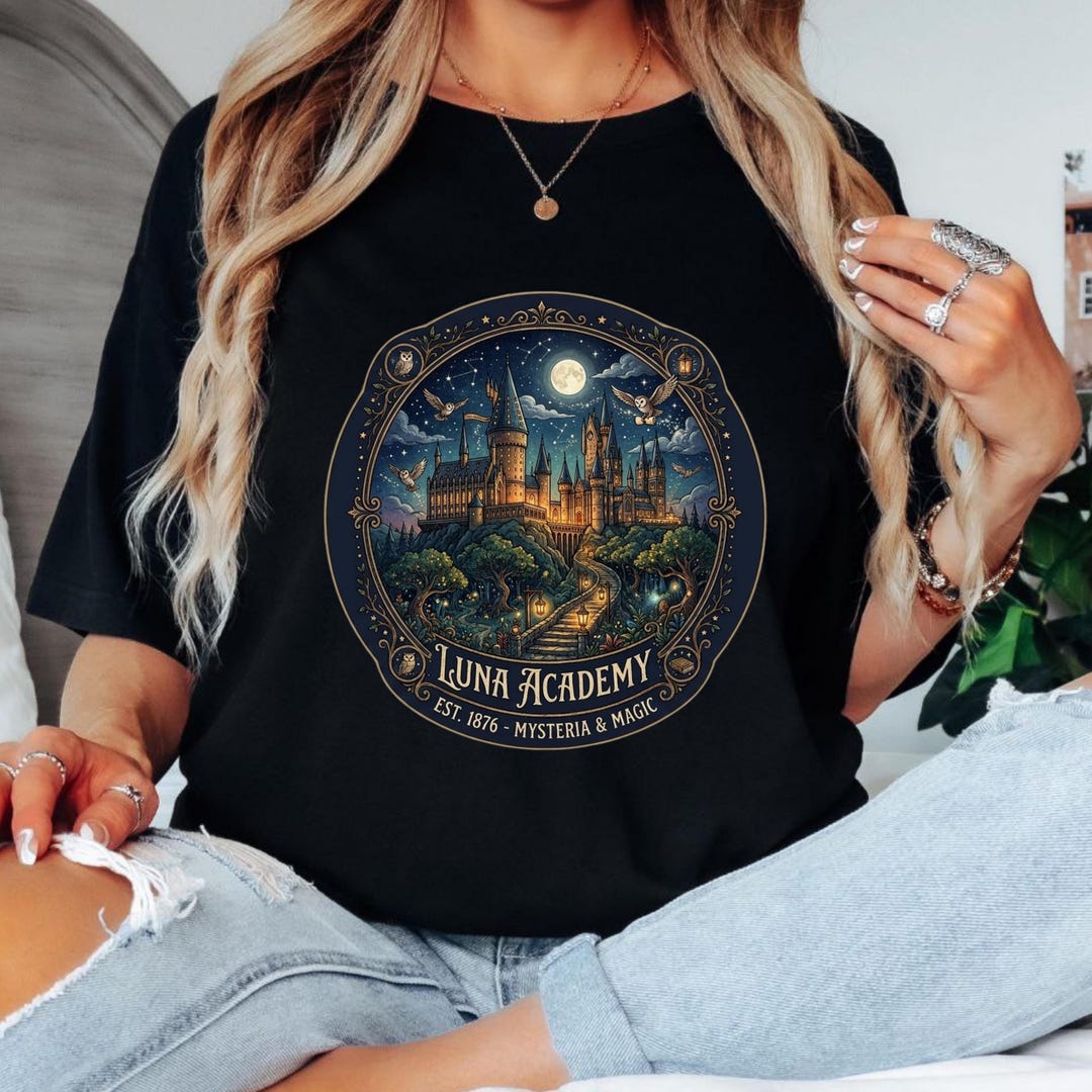 Wizard School Luna Academy Shirt, Magic Castle, Fantasy Dark Academia ...