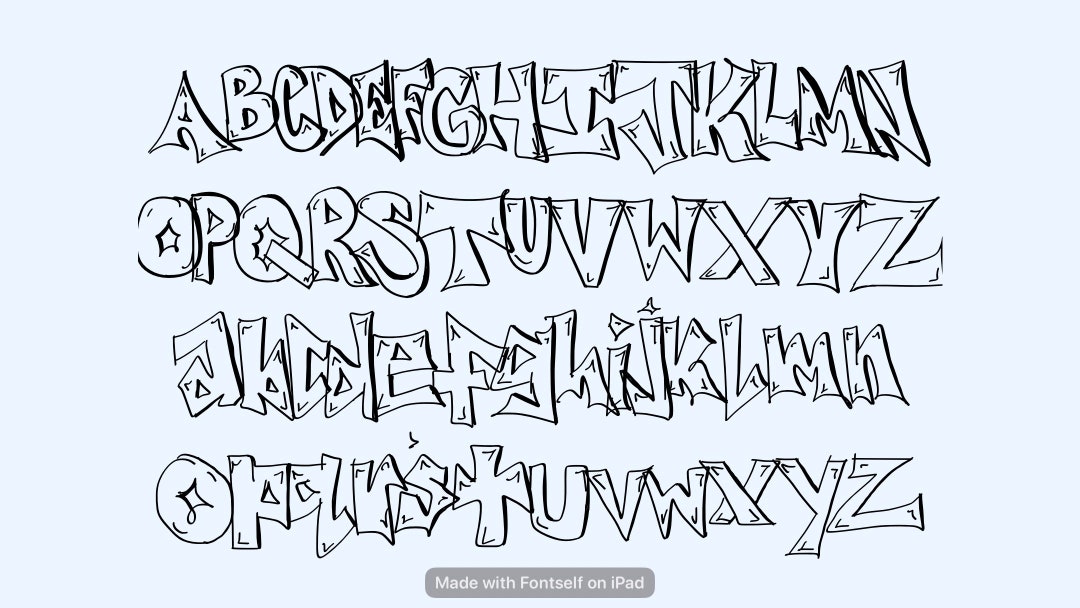 Edgy Clean Graffiti Font - Etsy