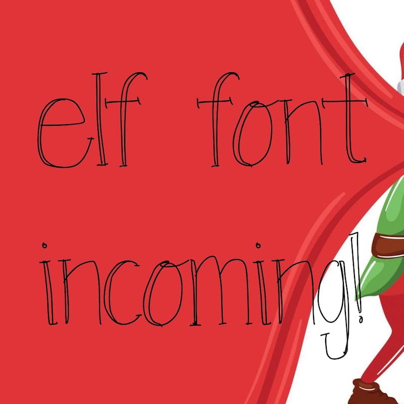 Elf on Shelf Font - Etsy