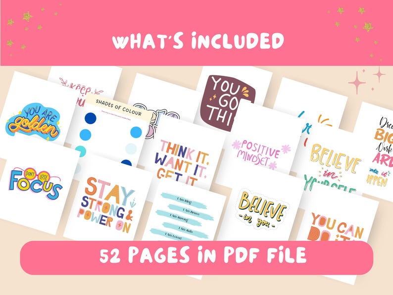 40+ Kids Positive Affirmations Printable Cards | Self Esteem ...