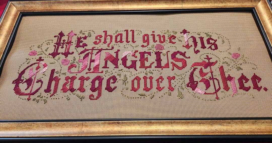 He Shall Give His Angels Charge Over Thee, 9x18" Punched Paper New KIT ...