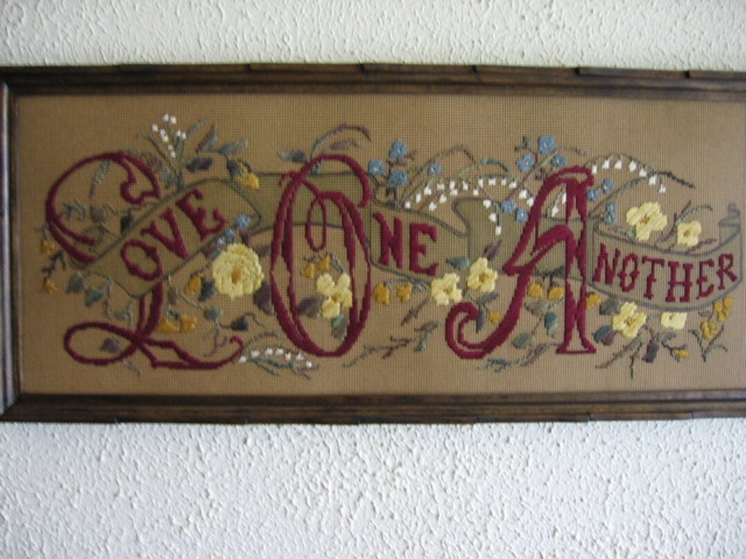 Victorian Motto Sampler Love One Another Punched Paper KIT TO STITCH ...