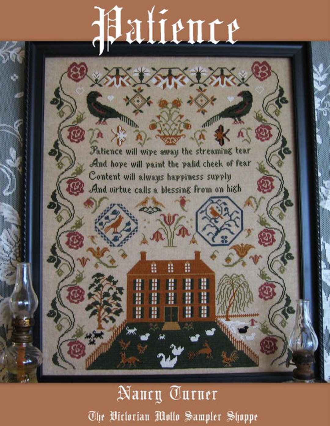 Patience Sampler Cross Stitch Chart - Etsy