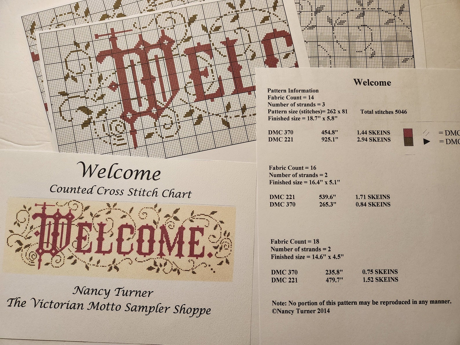 Welcome Motto Sampler Cross Stitch Chart - Etsy