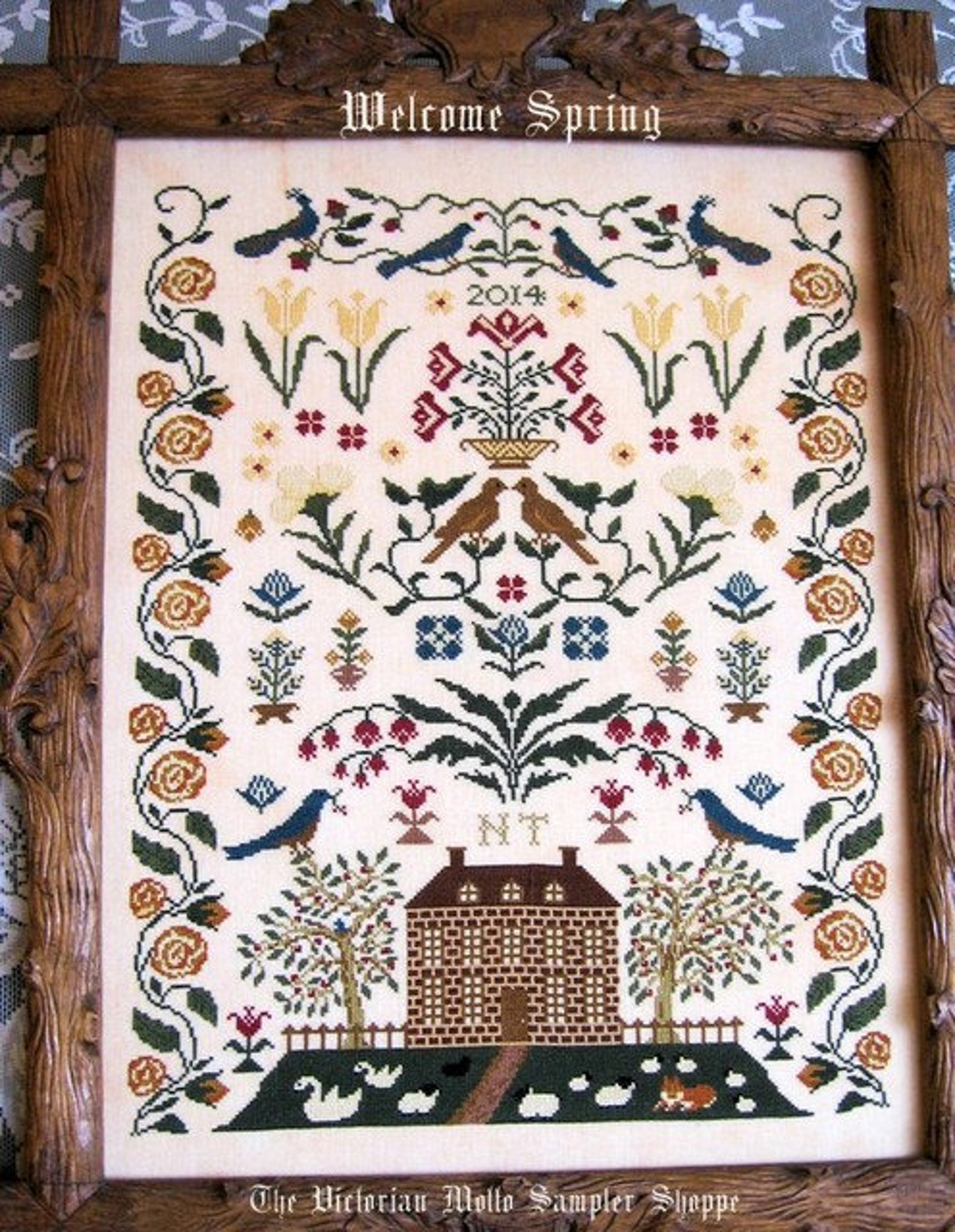 Welcome Spring Sampler Cross Stitch Chart - Etsy