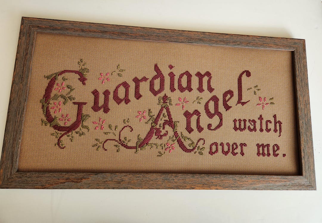Guardian Angel Watch Over Me, 9x18" Punched Paper KIT TO STITCH, New ...