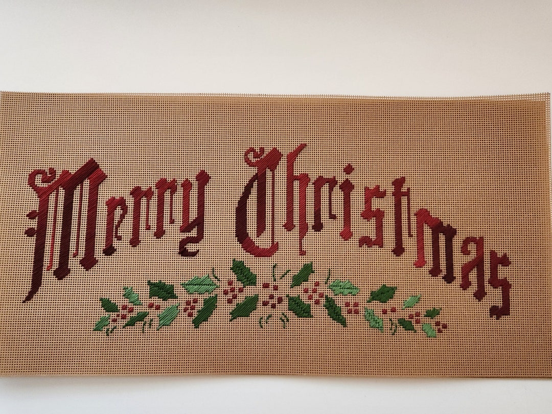 Merry Christmas KIT TO STITCH, Motto Sampler 9x18 Antique Style - Etsy