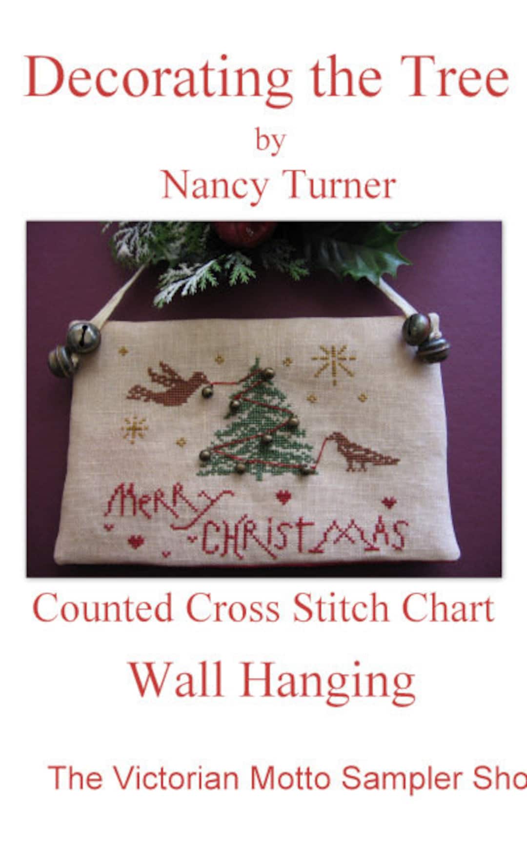 Decorating the Tree, Cross Stitch Chart, Floss, Bells and Hanger - Etsy