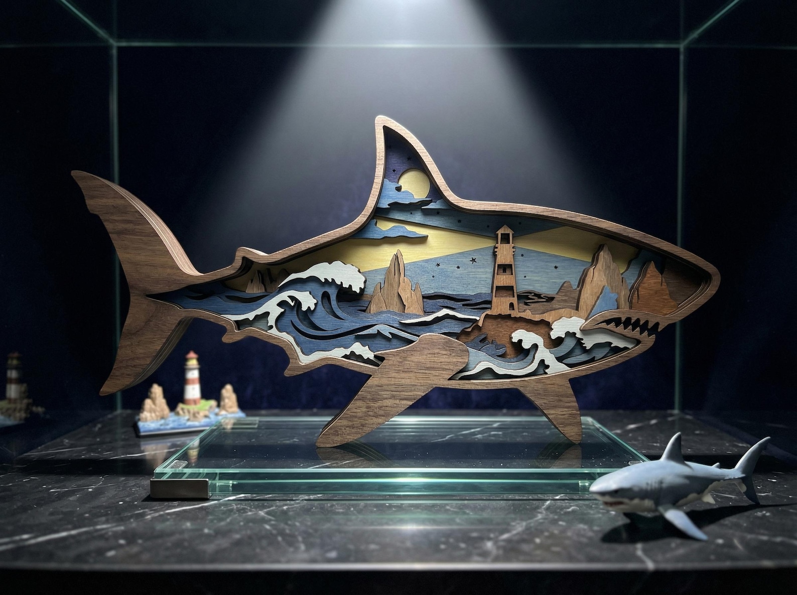 NB101 Layered Shark SVG | 11 Layers Laser Cut Shark Wall Art ...