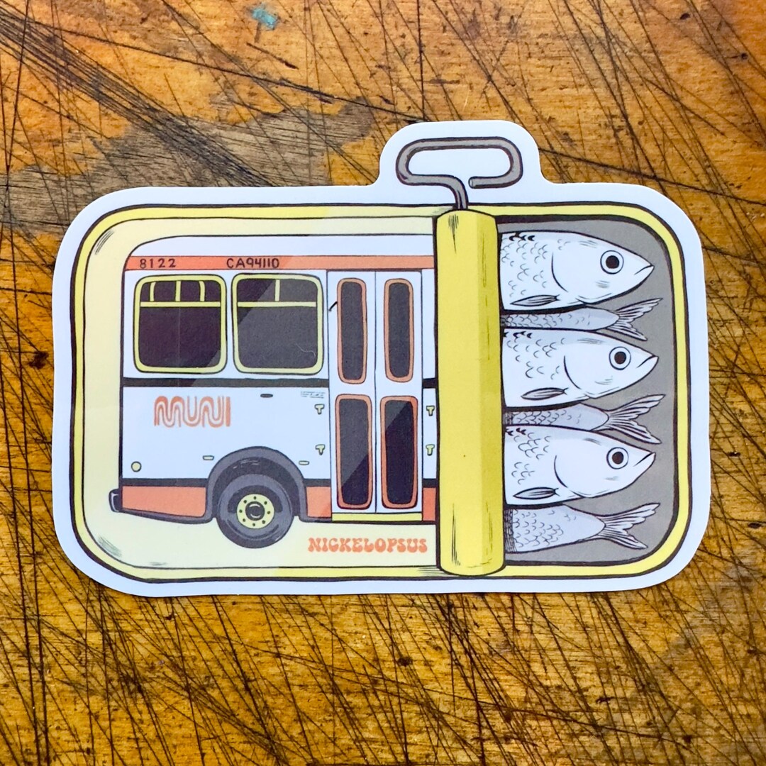 Muni Sardines Can 2.5” Vinyl Sticker - Etsy