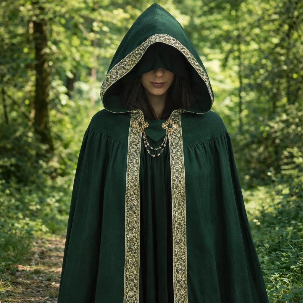 Renaissance Elven Hooded Cape – Medieval Cloak for Women, Fantasy ...