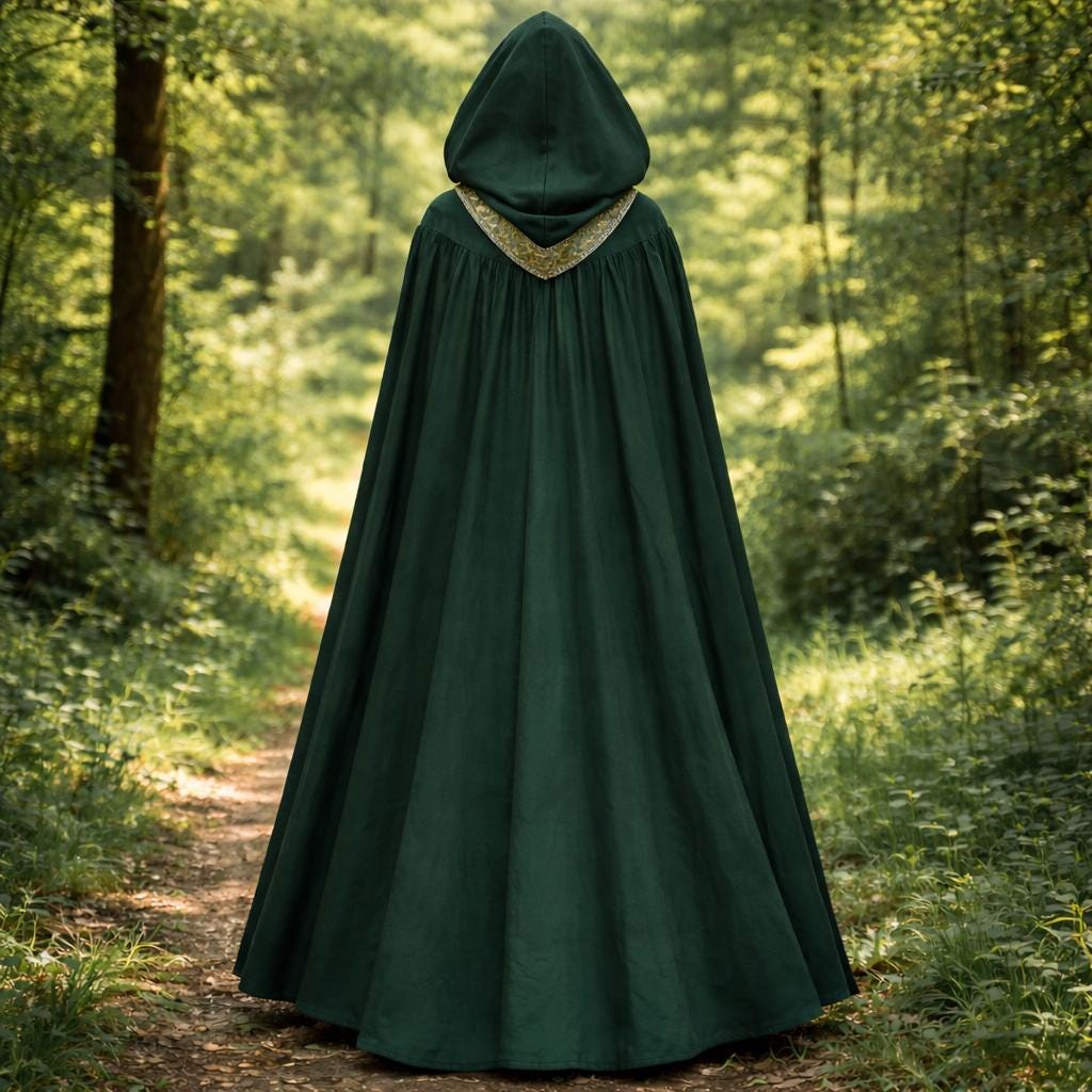 Renaissance Elven Hooded Cape – Medieval Cloak for Women, Fantasy ...