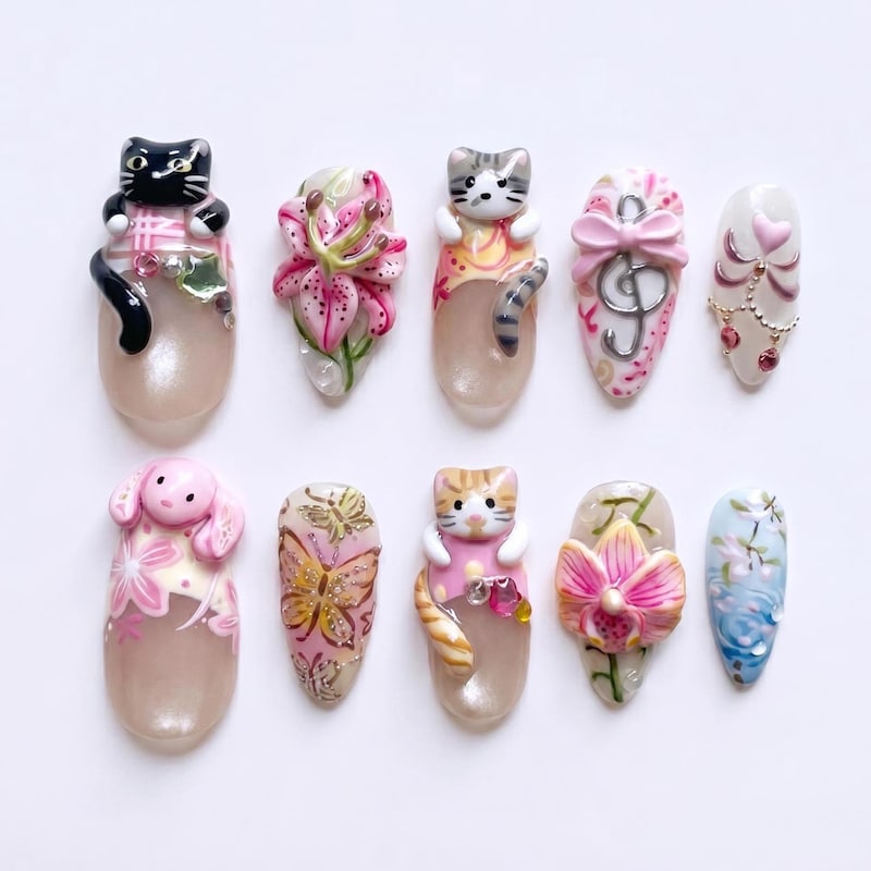 3d Nail Art Butterflys - Etsy